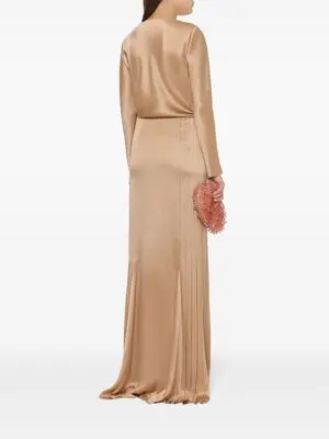 Alberta Ferretti Satin-finish Blouse - Neutrals