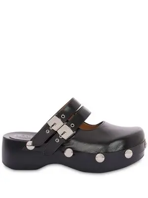 Philosophy Di Lorenzo Serafini Buckle-fastening Clogs - Black