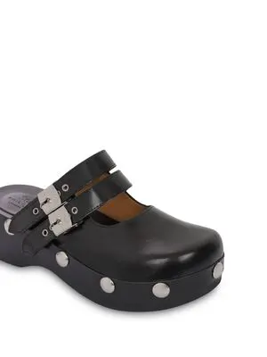 Philosophy Di Lorenzo Serafini Buckle-fastening Clogs - Black