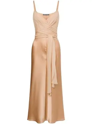 Alberta Ferretti Draped Midi Dress