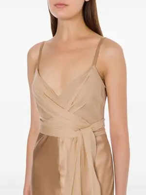 Alberta Ferretti Draped Midi Dress