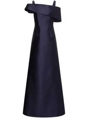 Alberta Ferretti Off-shoulder Flared Gown