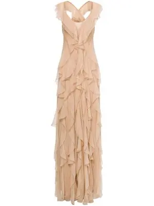 Alberta Ferretti Ruffled Gown