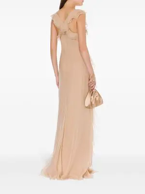 Alberta Ferretti Ruffled Gown