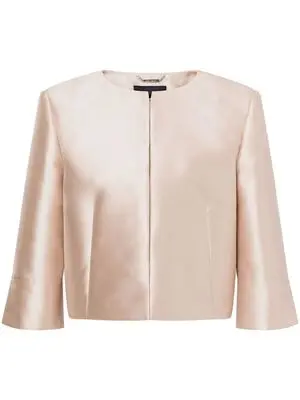 Alberta Ferretti Satin Jacket - Neutrals