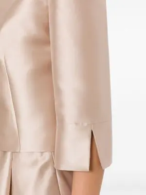 Alberta Ferretti Satin Jacket - Neutrals