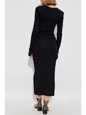 GANNI Long-sleeve Midi Dress