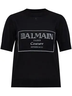 Balmain Logo-print Knit T-shirt