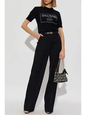 Balmain Logo-print Knit T-shirt