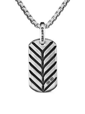 David Yurman Sterling Tiger Eye Tag
