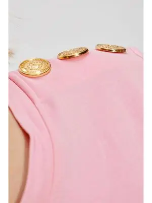 Balmain Logo-print Cotton T-shirt - Pink