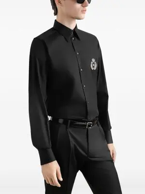 Dolce & Gabbana Logo-appliqué Shirt - Black