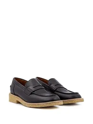 BUTTERO® Leather Loafers - Black