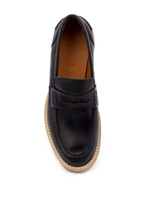 BUTTERO® Leather Loafers - Black