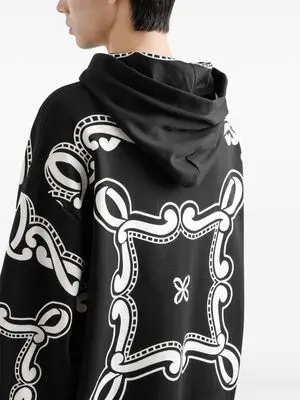 Dolce & Gabbana Bandana-print Hoodie - Black