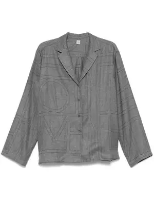 TOTEME Monogram Flannel Pj Top