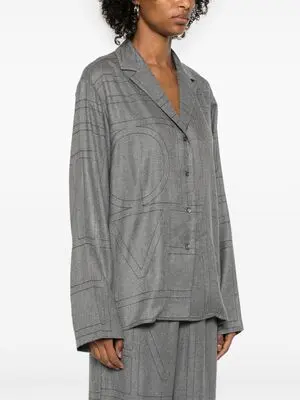 TOTEME Monogram Flannel Pj Top