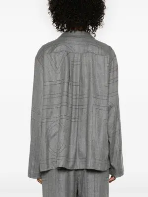 TOTEME Monogram Flannel Pj Top