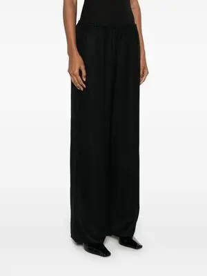 TOTEME Monogram Flannel Trousers - Black