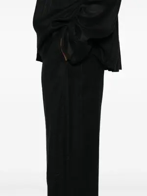 TOTEME Monogram Flannel Trousers - Black