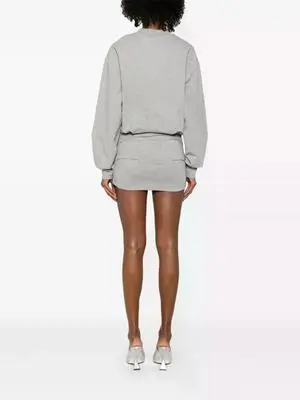 Attico Sweatshirt Mini Dress - Grey