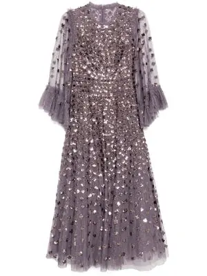 NEEDLE & THREAD Glisten Maxi Dress - Purple