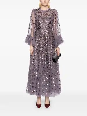 NEEDLE & THREAD Glisten Maxi Dress - Purple