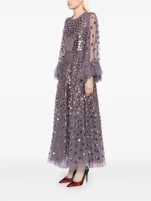 NEEDLE & THREAD Glisten Maxi Dress - Purple