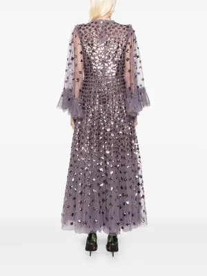 NEEDLE & THREAD Glisten Maxi Dress - Purple