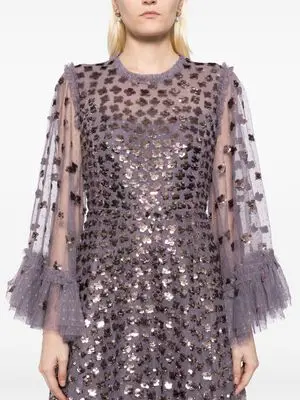 NEEDLE & THREAD Glisten Maxi Dress - Purple