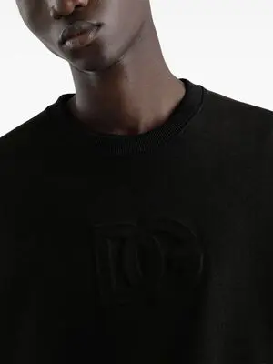 Dolce & Gabbana Logo-embossed Sweatshirt - Black