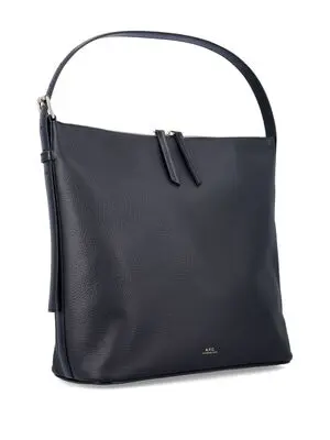 A.p.c. Vera Grained-leather Shoulder Bag - Black