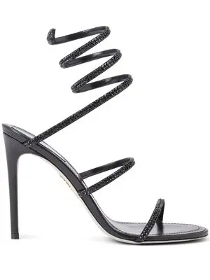 Rene Caovilla 105mm Cleo Sandals - Black