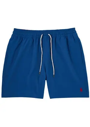 Ralph Lauren Logo Shell Swim Shorts - Blue
