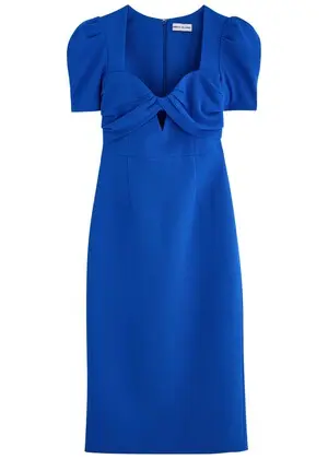 Rebecca Vallance Antonella Crepe Midi Dress - Blue