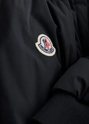 Moncler Taku Logo Padded Bomber Jacket - Navy