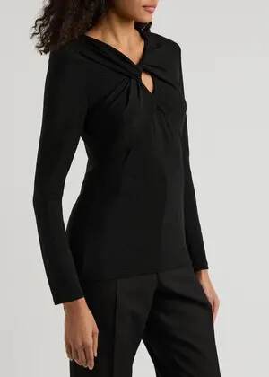 Diane Von Furstenberg Ursula Knotted Lamé Top