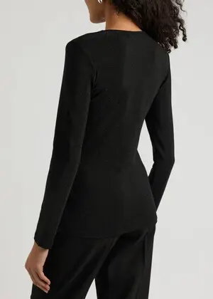 Diane Von Furstenberg Ursula Knotted Lamé Top