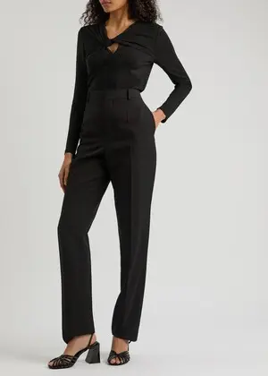 Diane Von Furstenberg Ursula Knotted Lamé Top