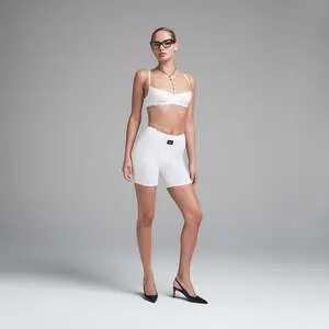 Skims Dolce And Gabbana X Cotton Jersey Boxer - Snow | Editorialist