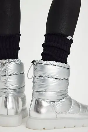 Hunter Maribel Snow Boots - Silver