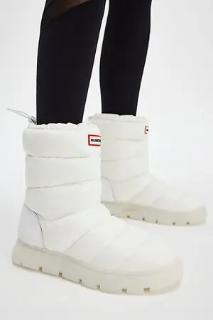 Hunter Maribel Snow Boots White
