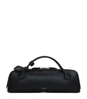 Alaïa Leather Le Teckel Top Handle Bag - Black