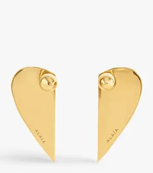 Alaïa Brass Demi Le Coeur Earrings