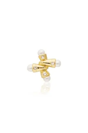 KENNETH JAY LANE Crystal X Stud Earrings