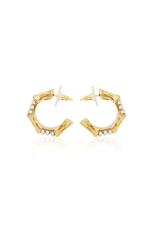 KENNETH JAY LANE Mini Bamboo Hoop Earrings