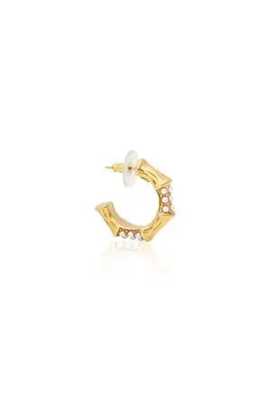 KENNETH JAY LANE Mini Bamboo Hoop Earrings