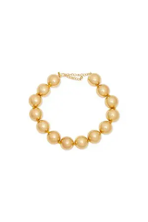 KENNETH JAY LANE Statement Ball Necklace - Gold