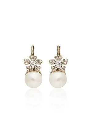 KENNETH JAY LANE Pearl Flower Earrings - Gold