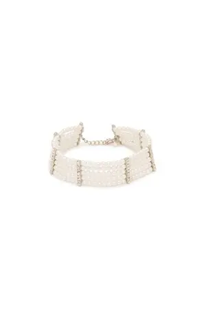 KENNETH JAY LANE Pearl Choker Necklace - Silver